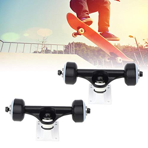 Skateboard HR100A Aluminium Alloy PU Wheel 5 Inch Skateboard Bracket Gasket Accessory All in One Skate for Competition Place(Black)