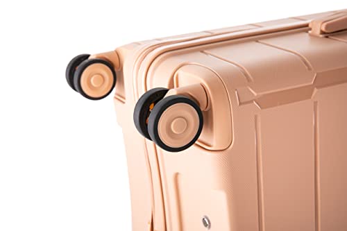Rockland Vienna Hardside Luggage with Spinner Wheels, Champagne, 3-Piece Set (20/24/28)