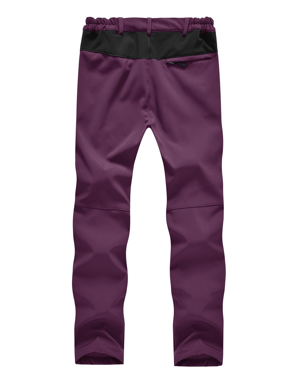 TBMPOY Women's Ski Windproof Waterproof Snow Pants Outdoor Hiking Fleece Lined softshell Pants Purple L