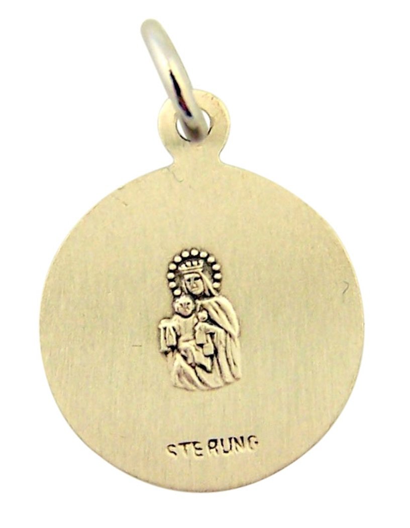 Premium Saint Collection Sterling Silver Sacred Heart Jesus Have Mercy on Us Medal, 3/4 Inch