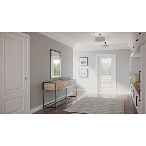 Progress Lighting P3712-20 Inspire Close-to-Ceiling, 13β diameter|10-1/8β height, Off-White Linen shade, Antique Bronze