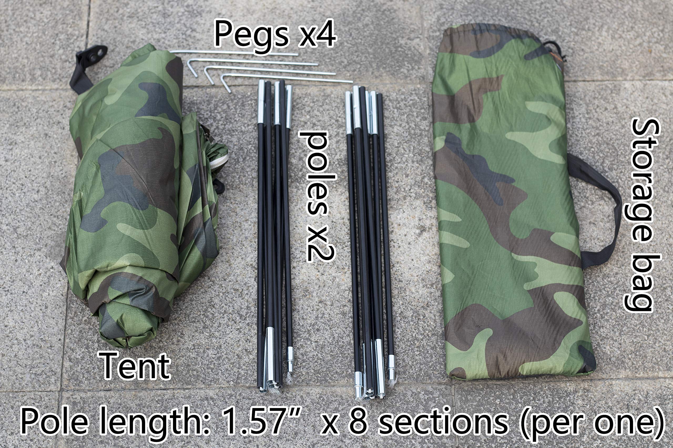 Sutekus Single Tent Camouflage Patterns Camping Tent One Person Tent for Camping Hiking 【Outdoor Equipment】