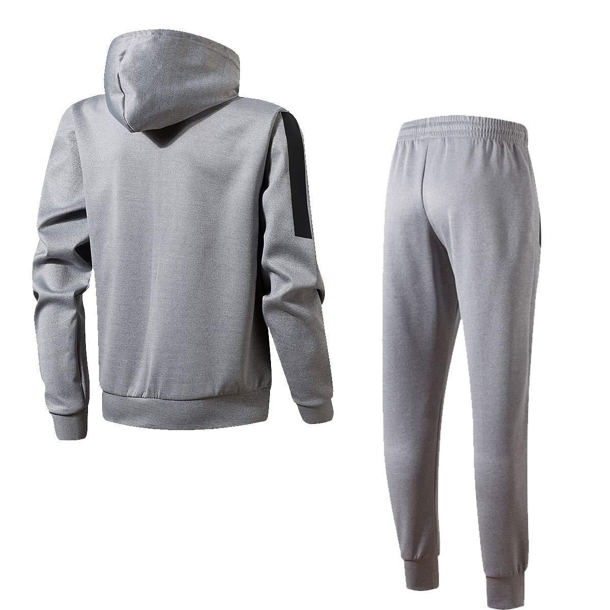 URBEX Men's Athletic Tracksuits Long Sleeve Hoodie Sweatsuits for Men 2 Piece Sets Full Zip Jogging Suits Jackets and Pants(LG-L)