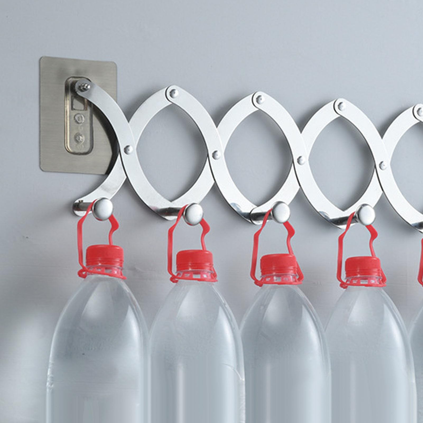 Syrisora Hooks Over The Door Hook Stainless Steel Over Door Hanger for Coat Hat Towels Hanging Bathroom Organizer Telescopic Towel Rack 6 Hooks