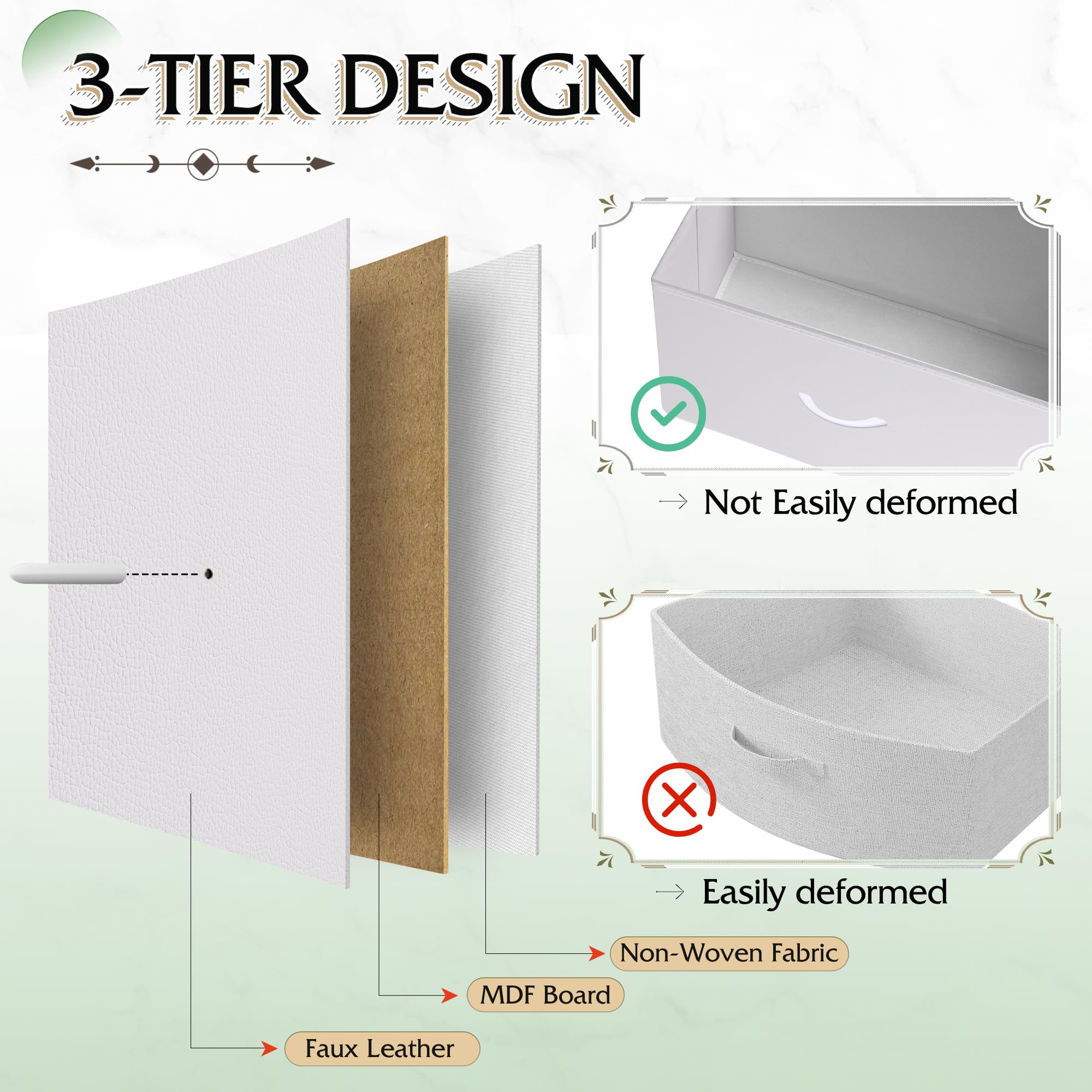 WLIVE 9-Drawer Dresser, Fabric Storage Tower for Bedroom, Hallway, Closet, Tall Chest Organizer Unit for Bedroom with Fabric Bins, Steel Frame, Wood Top, Easy Pull Handle, White