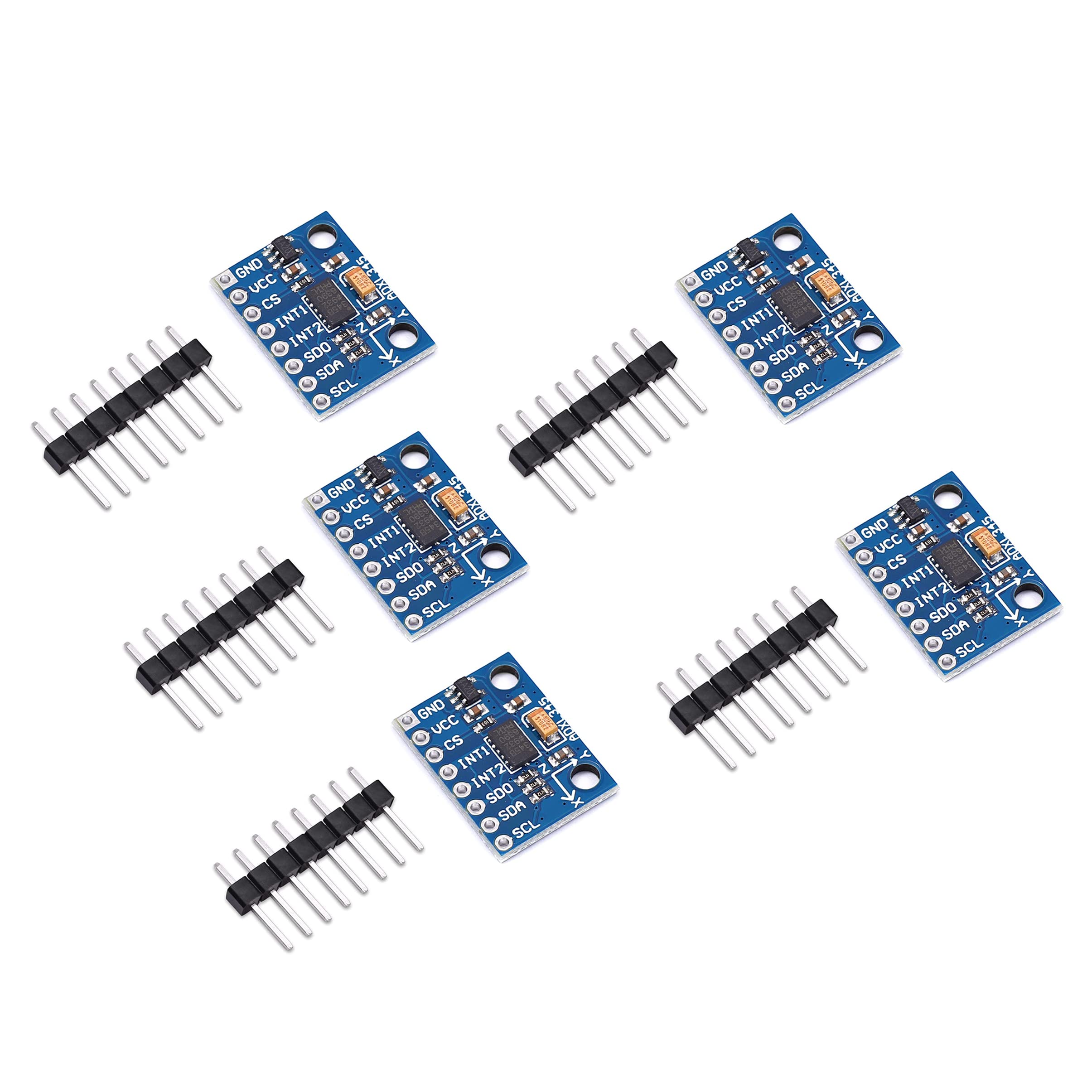 Teyleten Robot GY-291 ADXL345 Digital 3-Axis Acceleration of Gravity Tilt Module IIC SPI for Arduino 5pcs