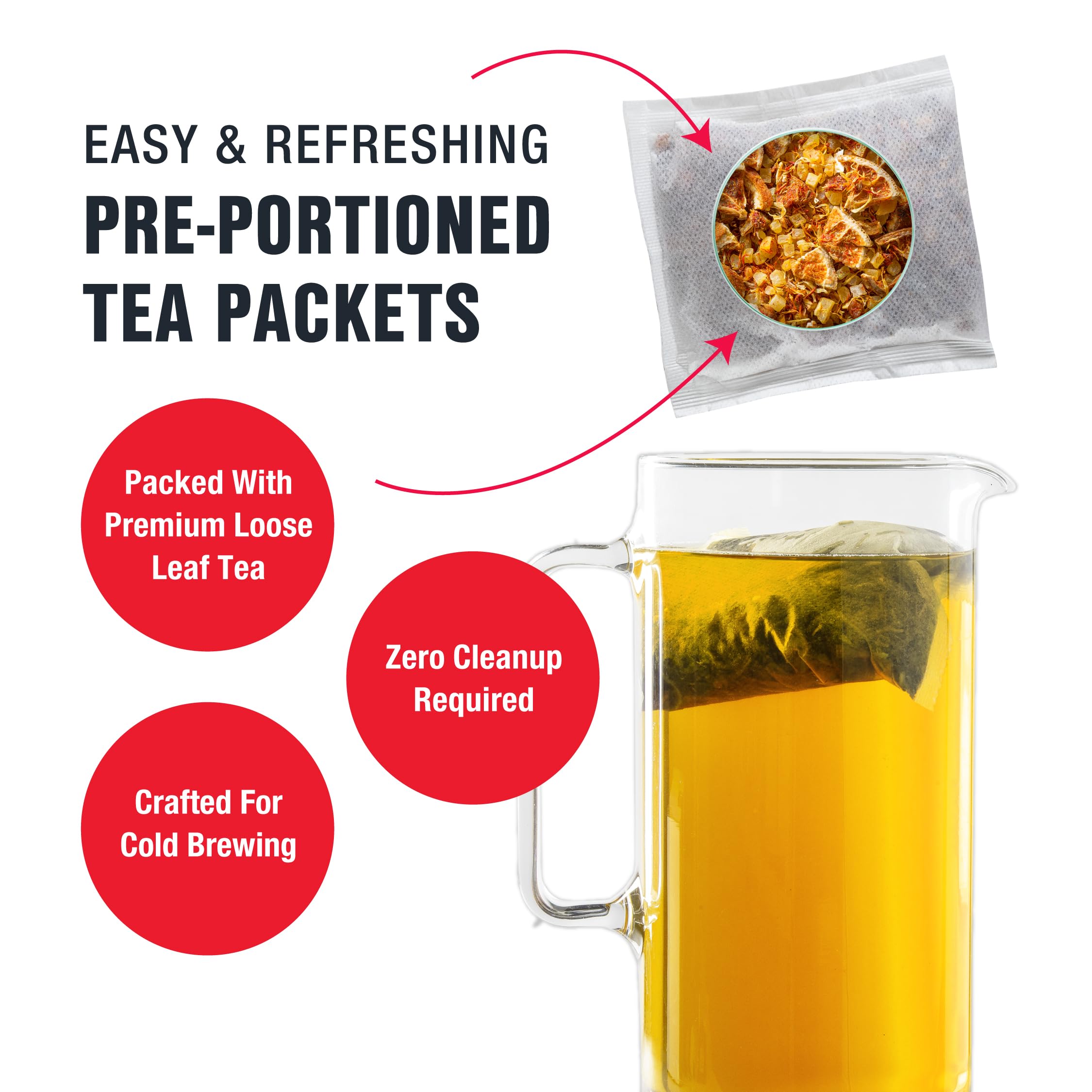 Tiesta Tea - 24 Pack Cold Brew Tea Variety | Premium Loose Leaf Iced Tea Blends | High to Non Caffeinated Iced Tea | Sample Set with 24 Cold Brew Tea Bags - Each Bag Brews One 64oz Pitcher