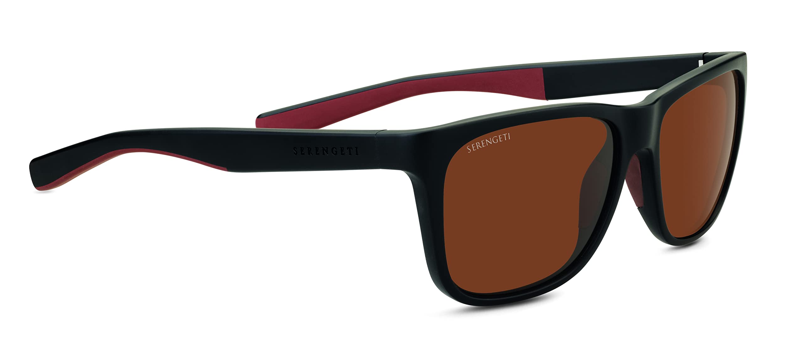 Serengeti Livio Sunglasses Sanded Black / Brown Unisex-Adult Medium
