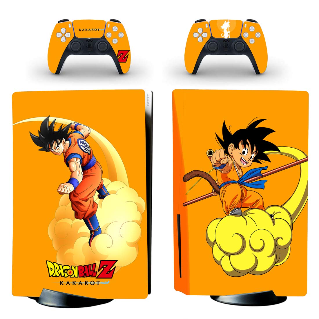 Vanknight PS5 Standard Disc Console Controllers Skin Vinyl Sticker Decals for Play Station 5 Console Controllers Kid Goku