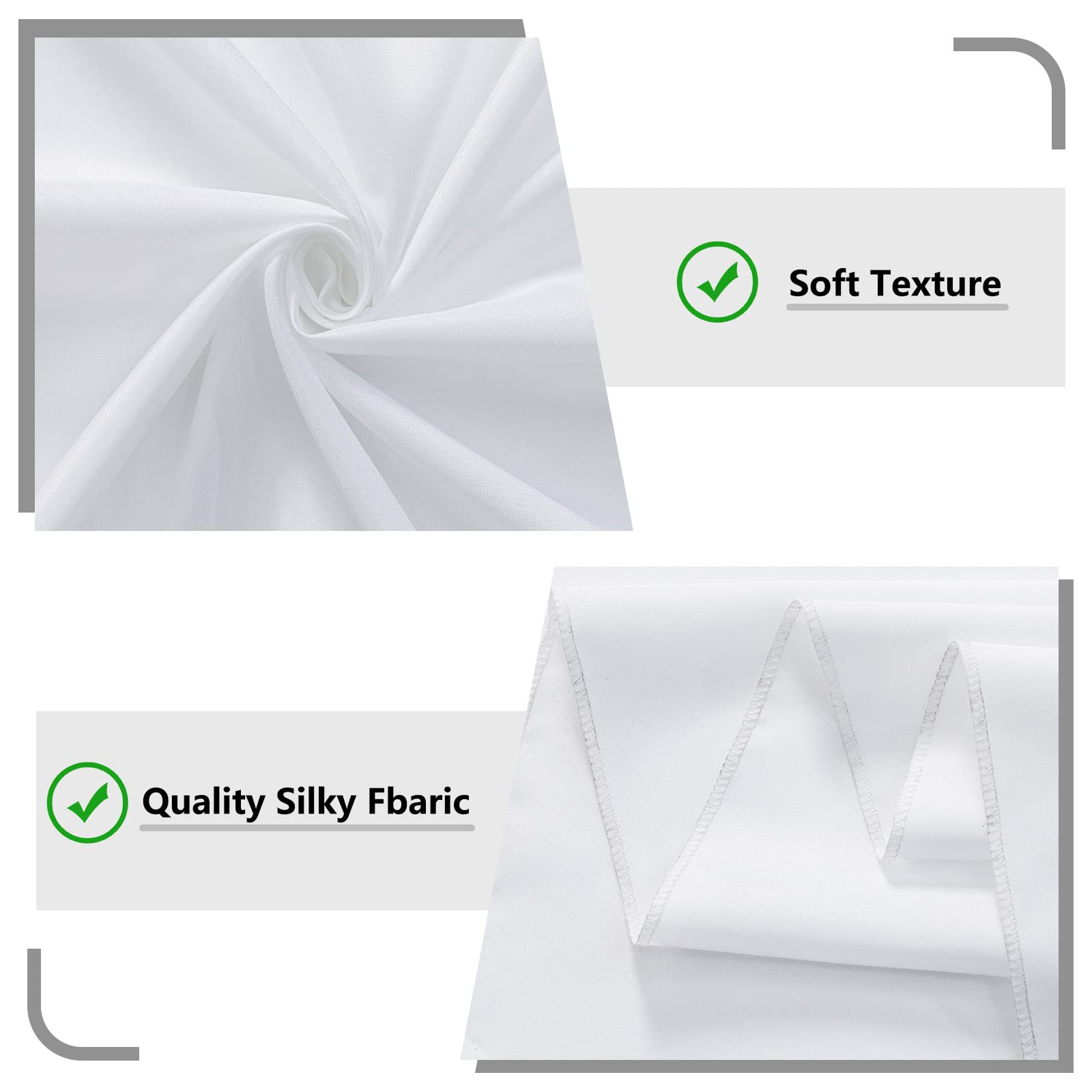 White Backdrop Curtain for Wedding Decor Holiday Party 4 Panels- White Wedding Backdrop Polyester Photography Backdrop Drapes Baby Shower Birthday Privacy Sliding Curtains Home Decor,5ft x 10ft