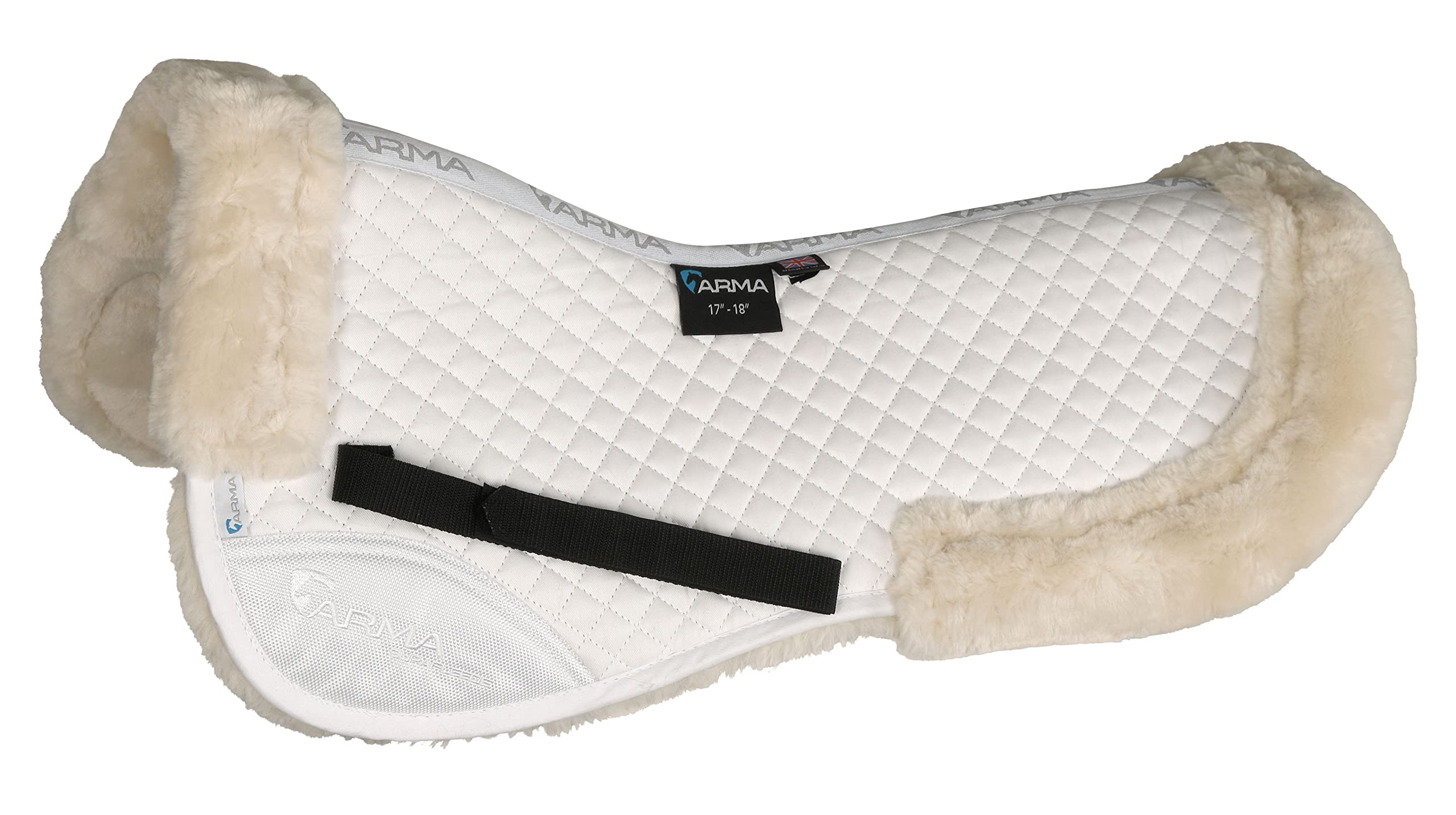 Shires ARMA Performance Suede Half Pad White Small 15"-16.5"