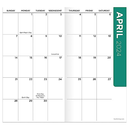 TF PUBLISHING 2024-2025 Kittens 2-Year Small Monthly Pocket Planner | 2-Page Large Calendar Grid and Lined Notes Section in Back | Monthly Day Planner for Purse | 3.5" x 6.5"