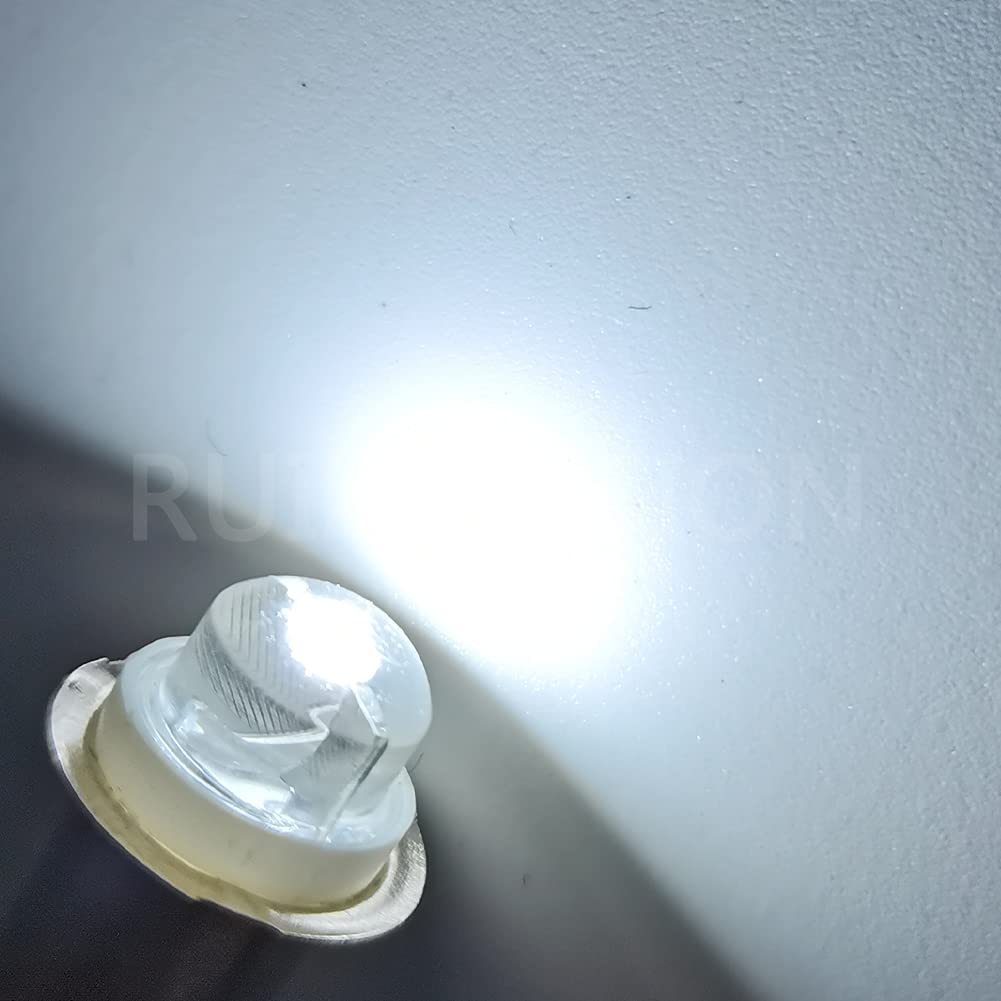 Ruiandsion 2pcs P13.5S LED Bulb 3-18V COB 0.5W 3V 4.5V 6V 9V 18V Upgrade for Flashlight Torch Work Lights,White