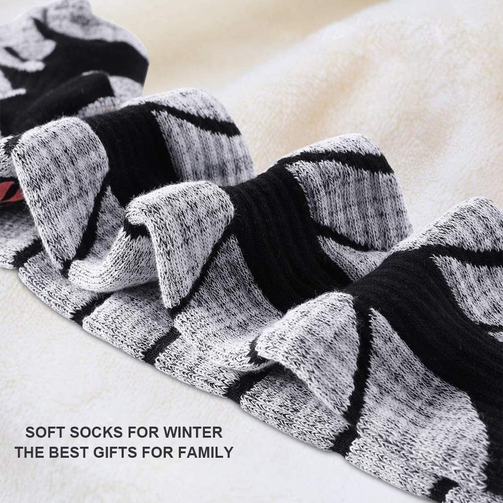 Ski Socks for Men Women Snowboard Socks Skiing Calf Socks Winter Long Socks with Merino Wool Winter Sports Socks 2 Pair