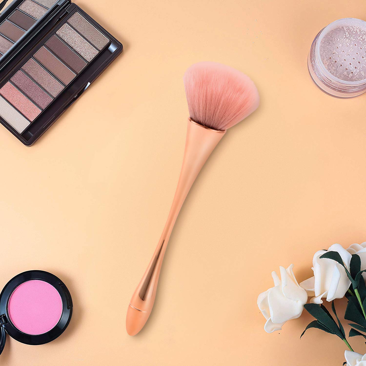 Super Large Mineral Powder Brush, Bronzer Kabuki Makeup Brush, Soft Fluffy Foundation Brush, Professional Powder Brush and Blush Brush for Daily Makeup (Grade color)