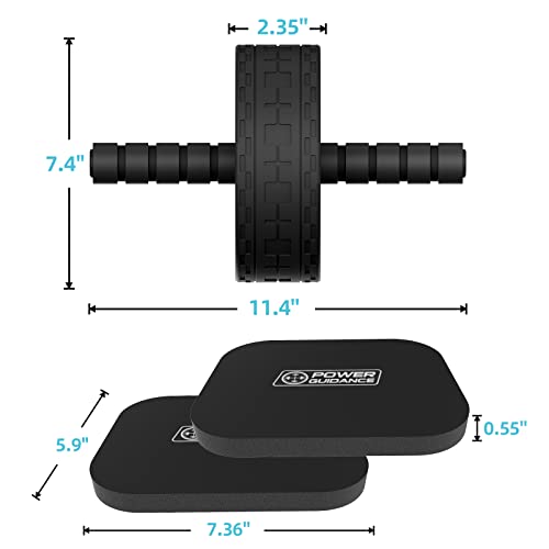 POWER GUIDANCE Ab Roller Wheel, Ab Workout Equipment, Exercise Roller for Abs Workout & Core Strength Training,for Men and Women Exercise at Home, Gym, Office, Outdoors