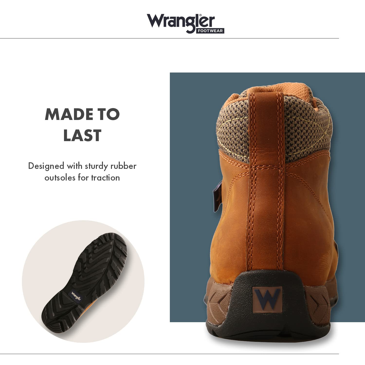 Wrangler Footwear 4In Trail Hiker High - Durable Hiking Boots for Women Featuring Double Leather Toe Cap, Waterproof LIng, and Midsoles Made with Sugarcane Molasses, Spice/Olive, 9.5 M, KWAW001