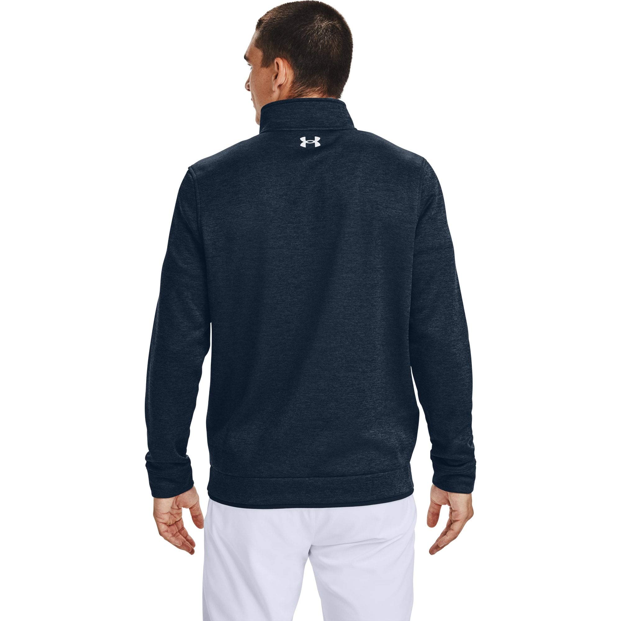 Under Armour Men's Storm Fleece 1/4 Zip Layer, Academy Blue Light Heather (408)/Halo Gray, Large