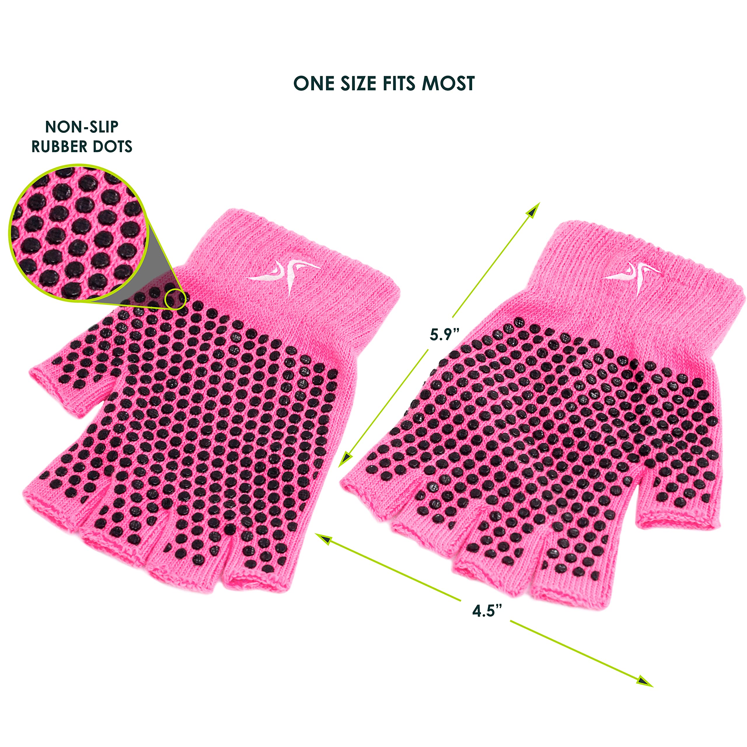 ProsourceFit Grippy Yoga Gloves Improve Your Yoga or Pilates Practice by Creating a Non-Slip Grip to Increase Stability and Reduce Sliding while Holding Poses