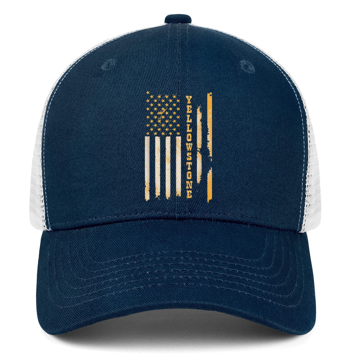 WENZI9DU Men and Women Yellow Flag Baseball Cap Adjustable Mesh Sports Cap, Yellowstone-3, One Size
