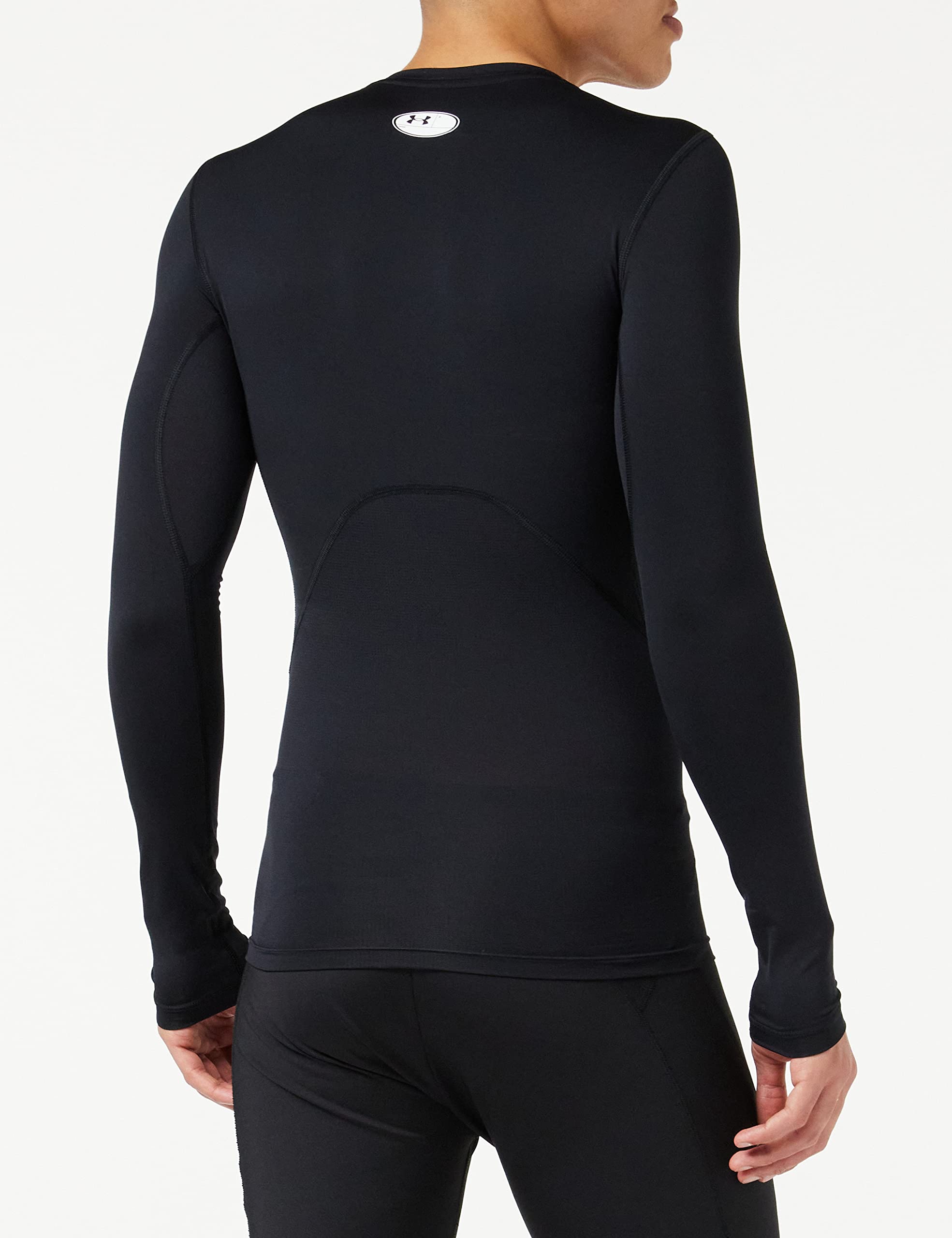 Under Armour Men's Armour HeatGear Compression Long-Sleeve T-Shirt , Black (001)/White, Small