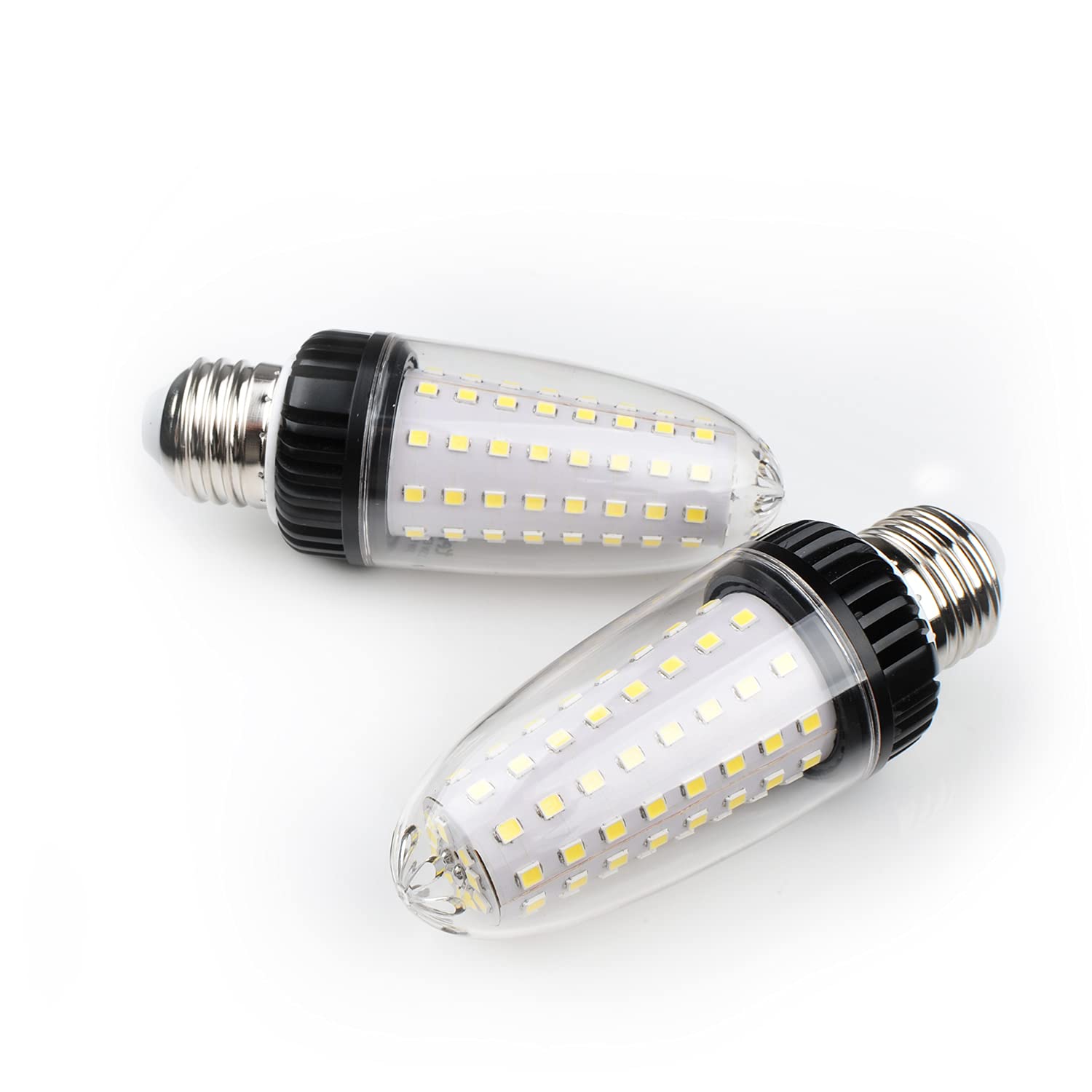 tebio LED E26 Candle Bulb 20W Middle Edison Screw Corn Bulb, 6000K Daylight White, 150W Incandescent Equivalent, Non-dimmable Candelabra Light Bulb, 4-Pack