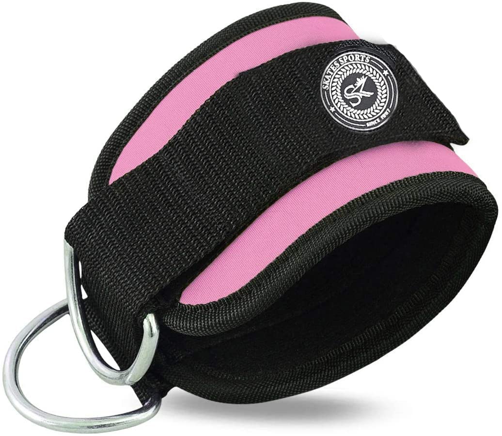 Skates Sports Fitness Ankle Straps for Cable Machines Double D Ring Padded Gym Cuff for Kickbacks Glute Workouts Leg Extensions Hip Abductors