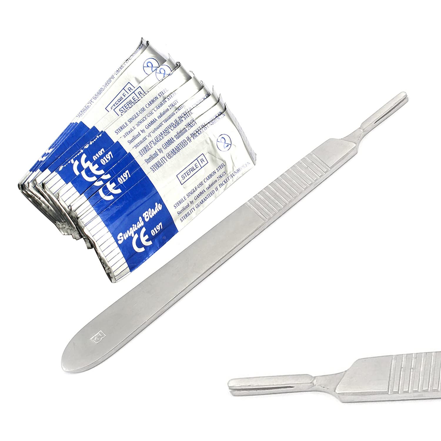Scalpel Knife Handle #3 with 20 STERILE Blades #15