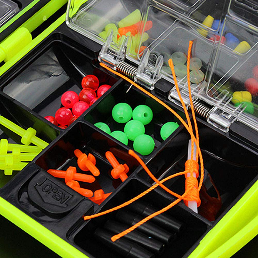 Zerlibeaful Kit Accessories Multifunctional Set Spoon Box Sinker Tools Hooks Tackle Fishing Fishing Mini Kit (Green, One Size)