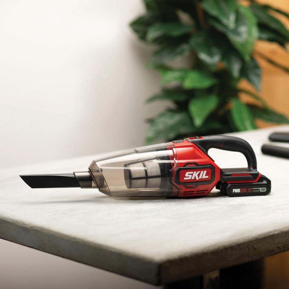 SKIL PWRCore 20V Handheld Vacuum, Includes 2.0Ah Lithium Battery and PWRJump Charger - VA593602