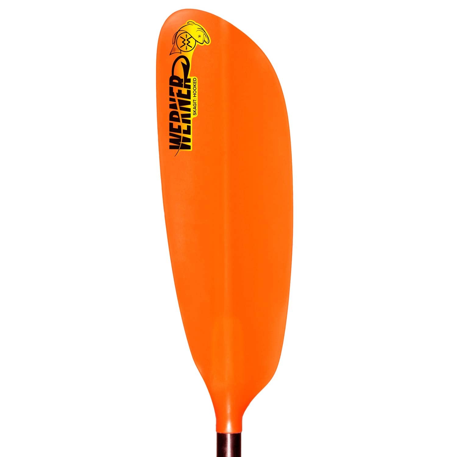Werner Skagit Hooked Adjustable Fiberglass-Reinforced Kayak Fishing Paddle (Orange, 240-260 cm)