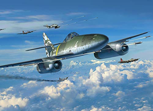 Revell GmbH Revell 03875 3875 1:32 Me262 A-1 Jetfighter Plastic Model Kit, Multicolour, 1/32