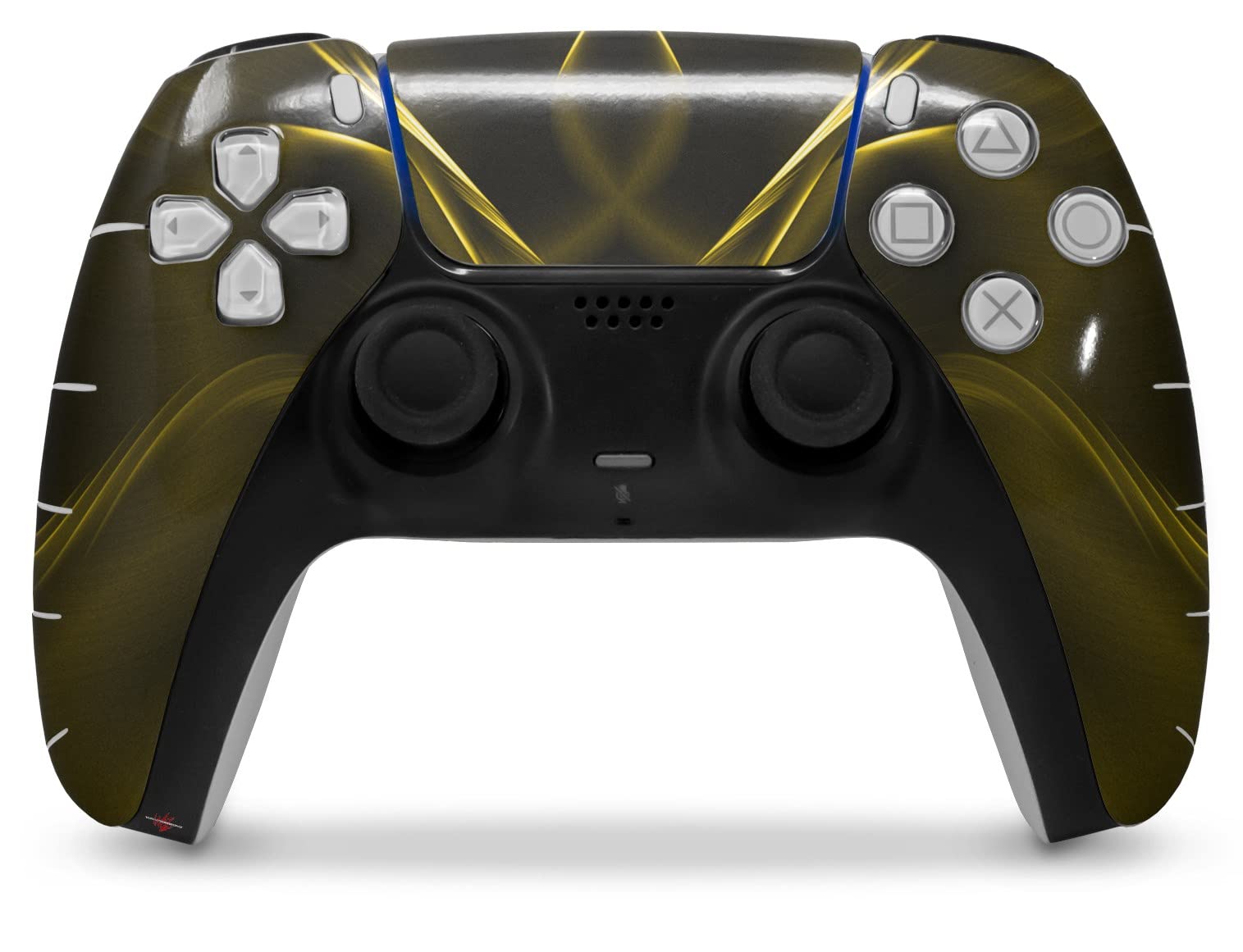 WraptorSkinz Skin Wrap compatible with Sony PS5 DualSense Controller Abstract 01 Yellow (CONTROLLER NOT INCLUDED)