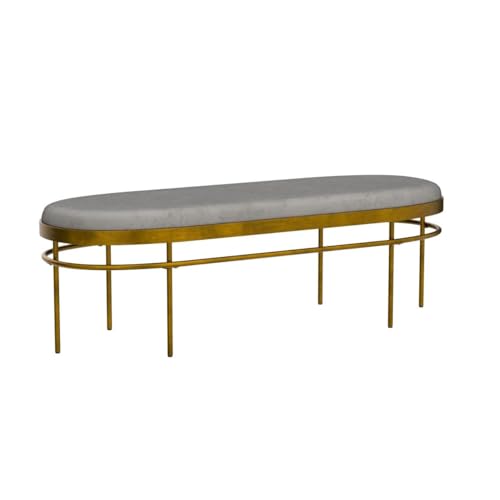 Safavieh Sylva Oval Bench, 0, Grey/Gold