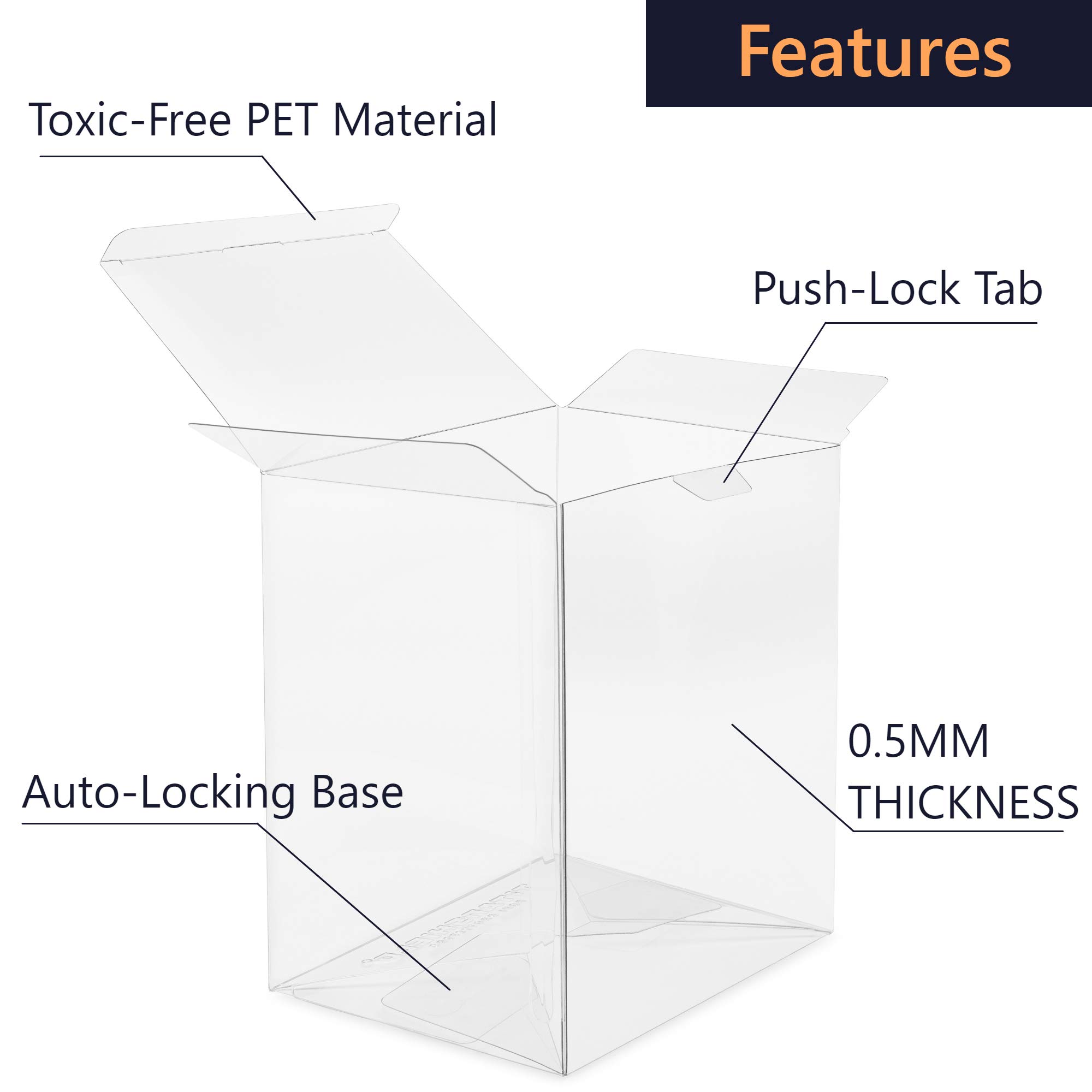 TitanShield 0.5mm Pop Protectors Sleeve Case Compatible with Funko - 4" Inch Pop! Vinyl Figures (60 Pack)