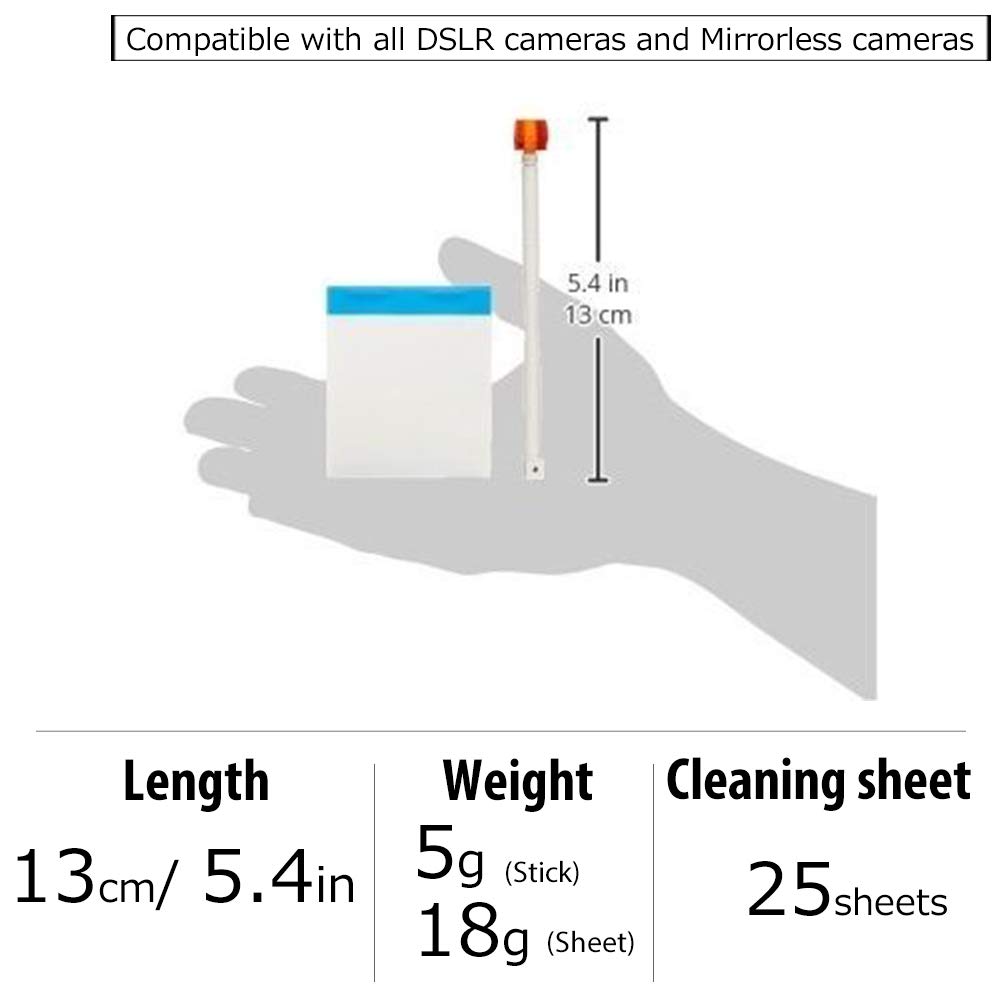 Pentax Sensor Cleaning Kit O-Ick1: Professional Sensor(Ccd/CMOS) Cleaning for Digital Slr Cameras, Mirrorless Cameras and Lenses Easy to Use with Urethane Resin Stick and Cleaning Sheets Made in JAPAN