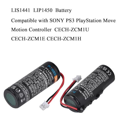 PowerTrust LIS1441 Battery for Sony CECH-ZCM1U Playstation Move Motion Controller PS3 Move 4-168-108-01 4-195-094-02 LIP1450