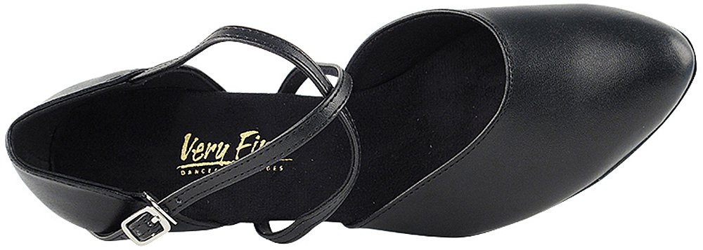 Women's Ballroom Dance Shoes Tango Wedding Salsa Dance Shoes Black Leather 9691EB Comfortable - Very Fine 2.5" Heel 9 M US [Bundle of 5]