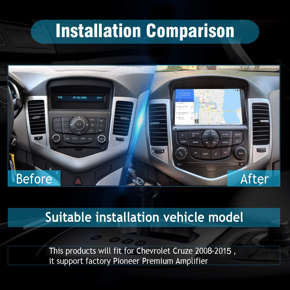 SYGAV Android 11 Car Stereo for 2008-2015 Chevrolet Chevy Cruze Radio Upgrade Built-in Carplay Android Auto 8 Inch Touch Screen GPS Navigation Head Unit