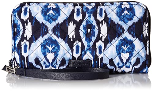 Vera Bradley Women's Cotton Accordion Wristlet With RFID Protection, Ikat Island, One Size