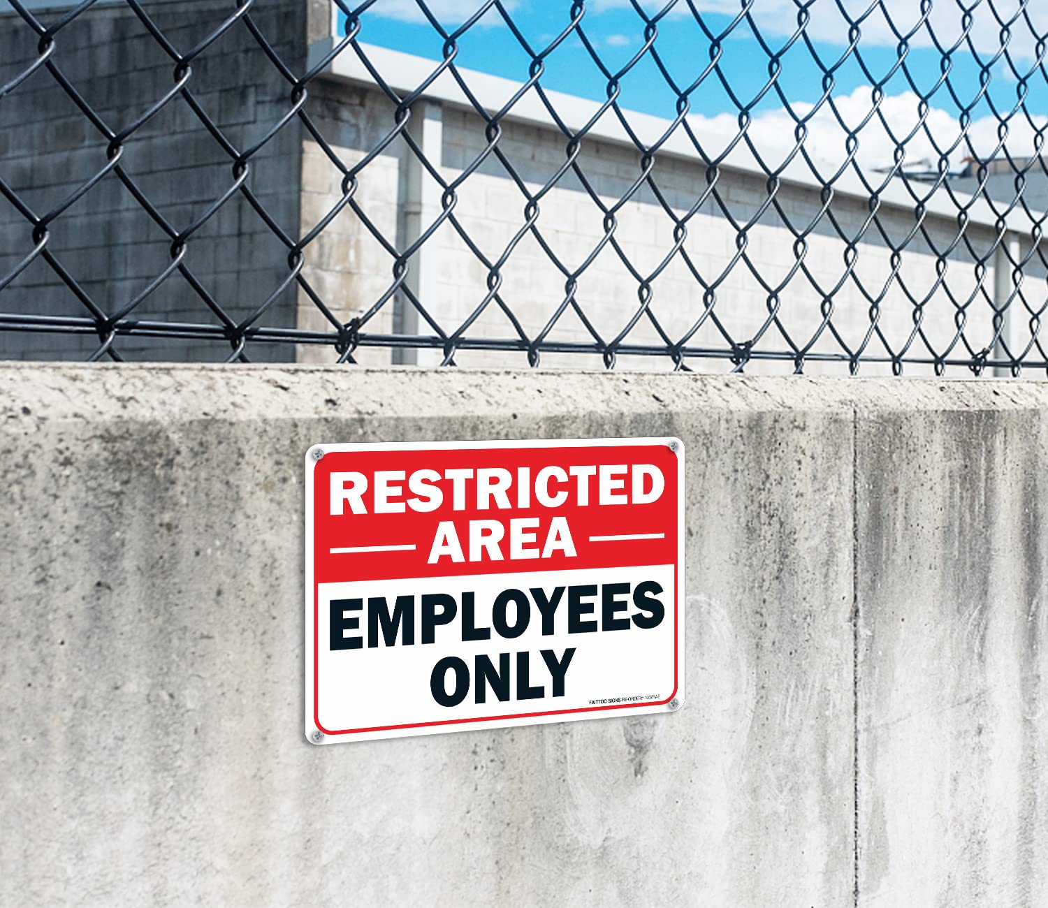 Restricted Area Sign, Do Not Enter Signs Metal, 2 Pack, 10 x 7 inch .40 Rust Free Aluminum, UV Protected, Weather Resistant, Waterproof, Durable Ink, Easy to install