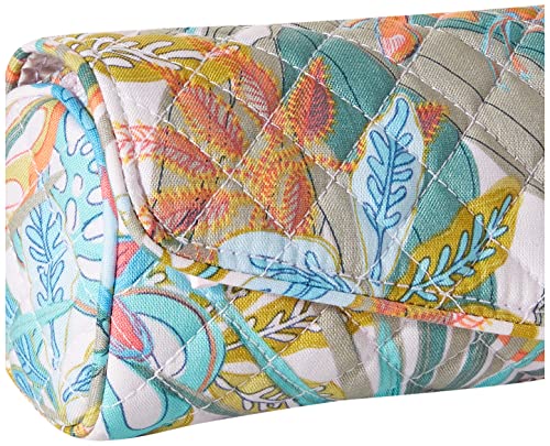 Vera Bradley Women's Cotton on a Roll Makeup Brush & Pencil Case, Rain Forest Canopy - Recycled Cotton, One Size