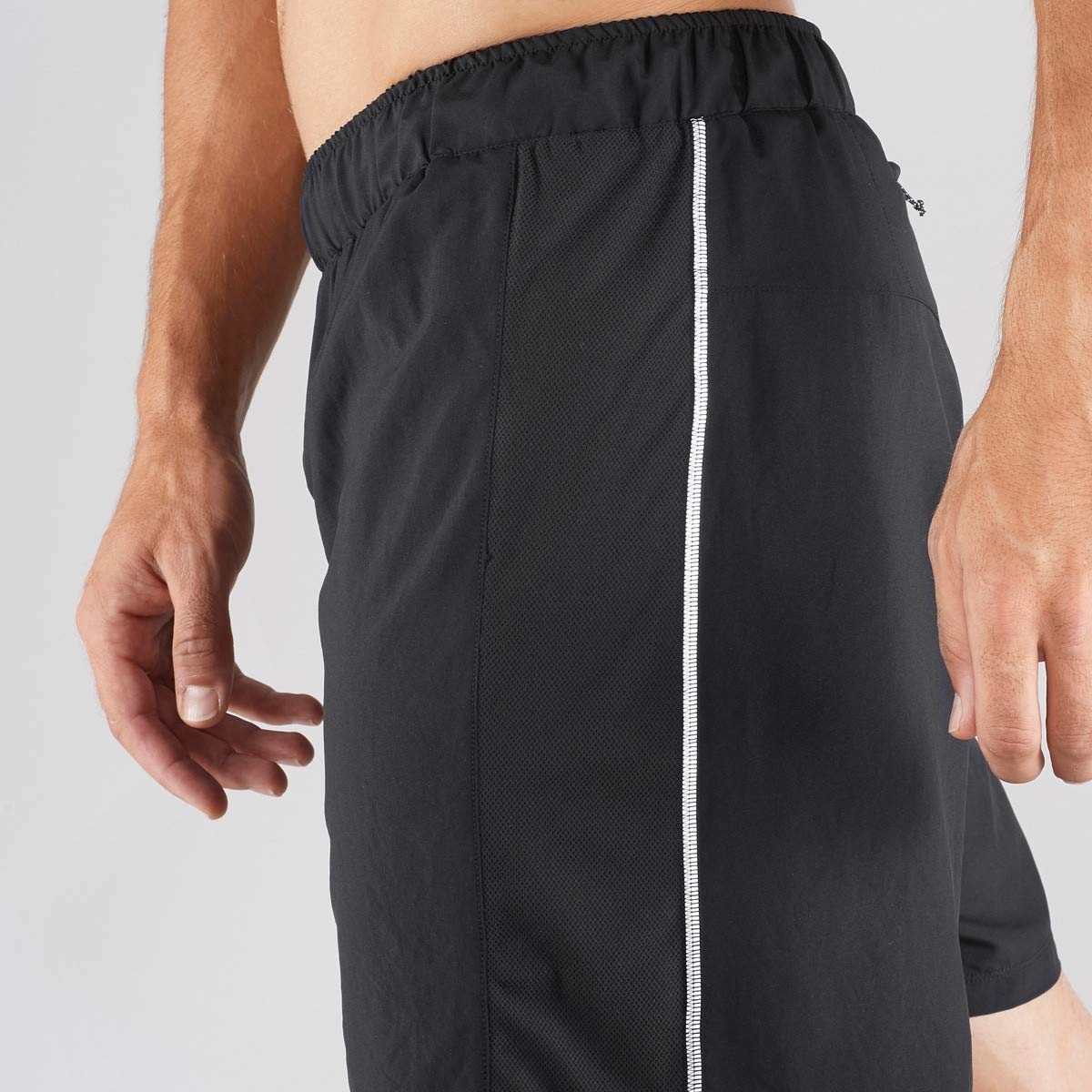 Salomon Men's Agile 2-in-1 Running Shorts, Black, XL