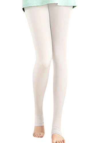 Women's Soft Leggings Golf Sun Protection Pants Leggings Compression Stockings White