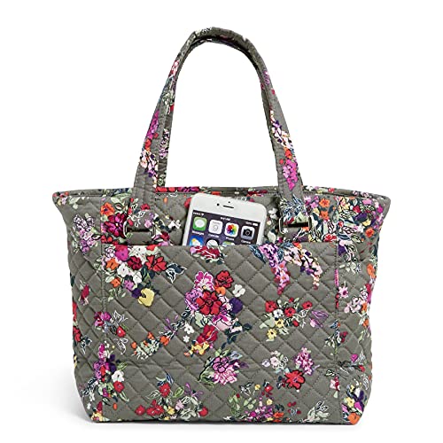 Vera Bradley Women's Cotton Multi-Strap Shoulder Satchel Purse, Hope Blooms - Recycled Cotton, One Size
