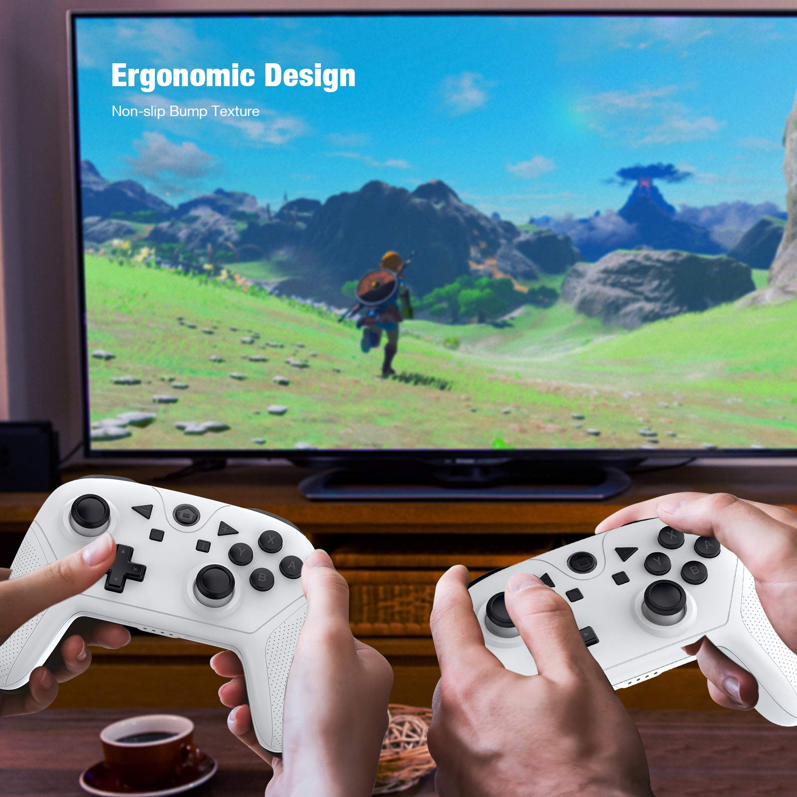 Switch Pro Controller for Switch/Switch Lite, YAEYE Wireless Motion Remote Pro Controller Gamepad Joystick with NFC/Wakeup/Turbo/Dual Vibration and Motion Control Function
