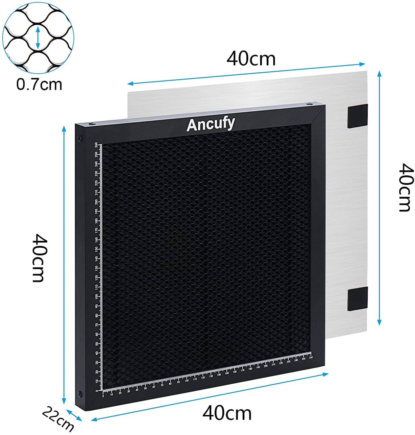 Simhevn Honeycomb Working Table 400x400x22mm(15.75 x 15.75x0.87''), Laser Cutting Honeycomb Laser Bed for CO2 or Diode Laser Engraver Cutting Machine, Laser Engraver Accessories, Smooth Edge Cutting