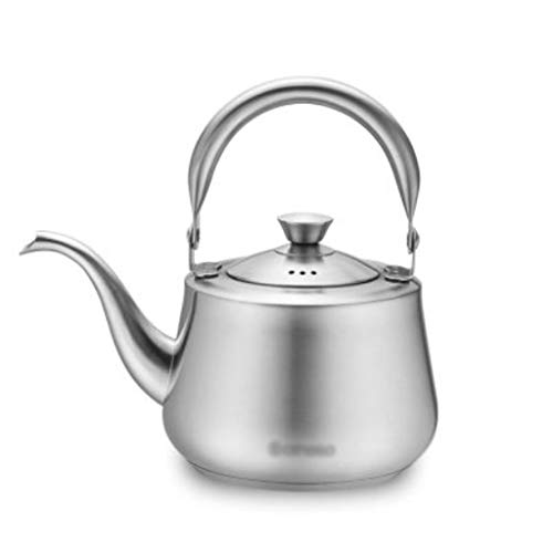 Silver Stainless Steel Kettle Large Capacity Kettle-included Teapot With Ergonomic Handle O-shaped Spout (1.5L, 50.7OZ) Multifunctional water kettle