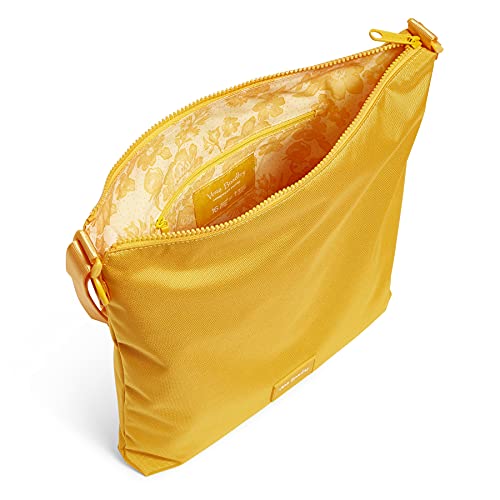 Vera Bradley Women's Recycled Lighten Up Reactive Hipster Crossbody Purse, Goldenrod, One Size