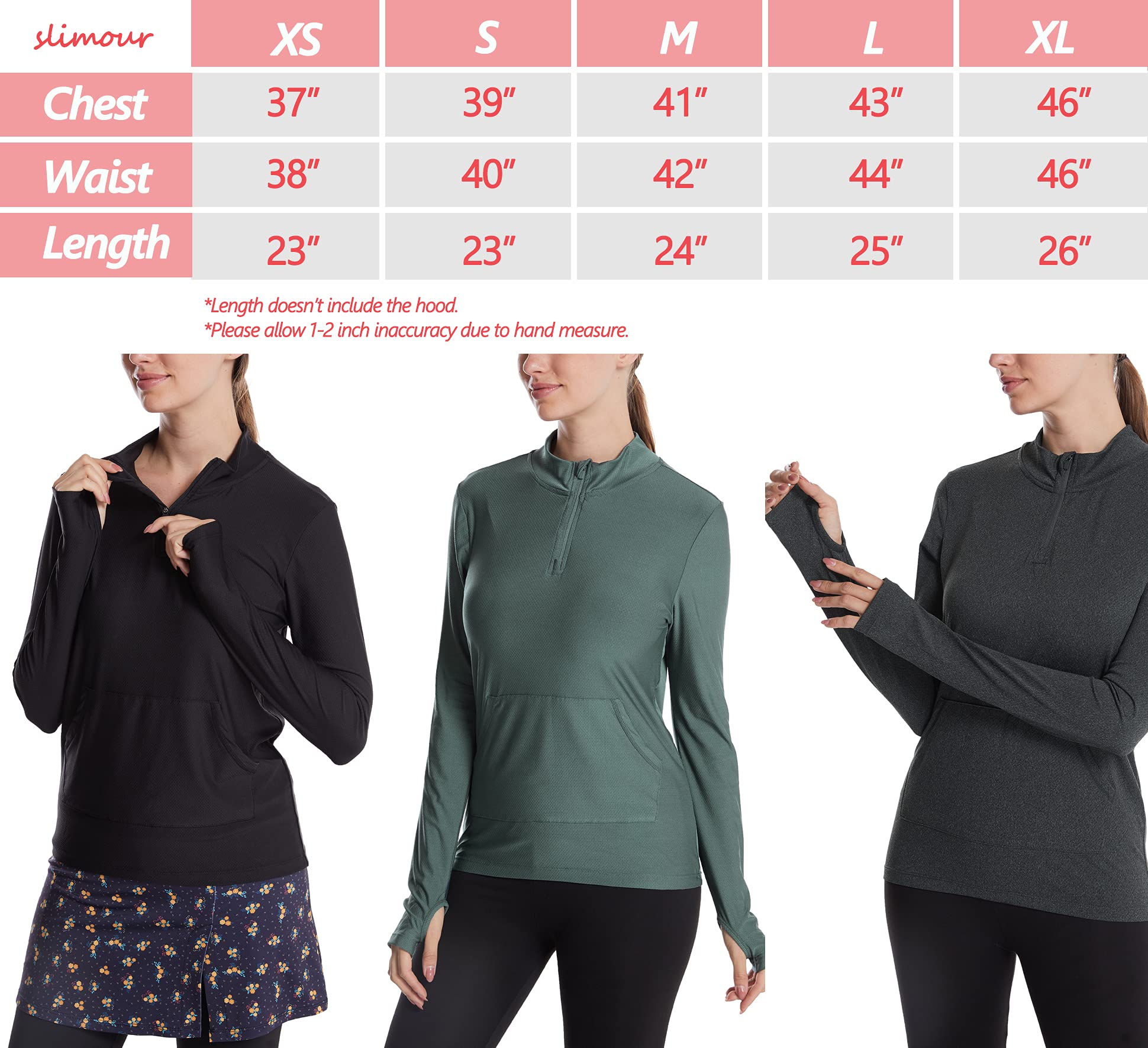 Women Quarter Zip Hiking Pullover Long Sleeve Lightweight Golf Tops Half Zip Running Pullover Yoga Shirts Athletic Tops with Thumb Holes Grey XL